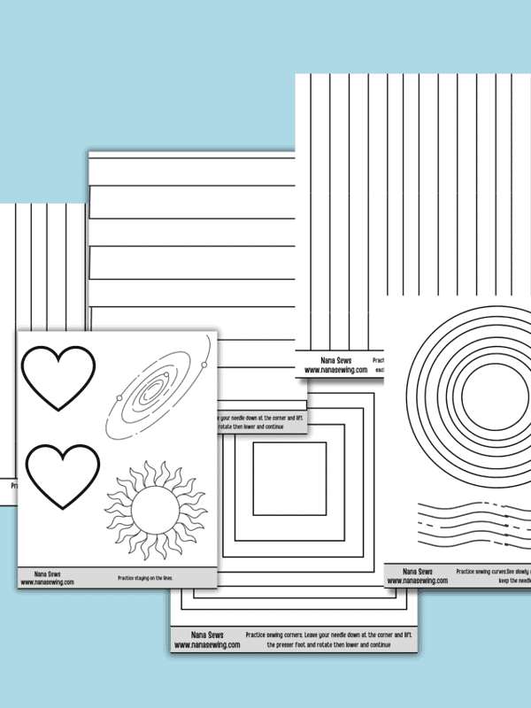 Master Your Stitches: 6 Easy Sewing Practice Sheets - Nana Sews