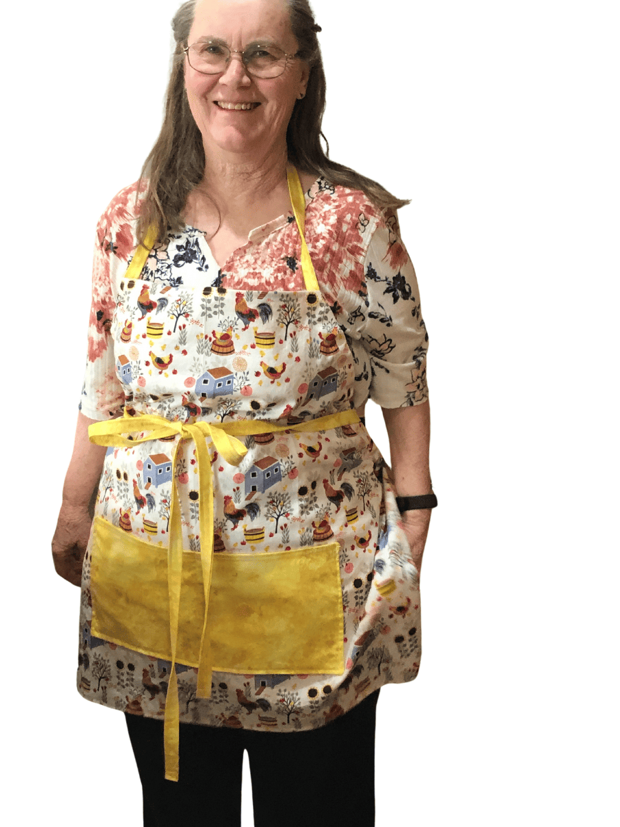 Easy Simple Sewing Pattern For Egg Gathering Apron - Nana Sews