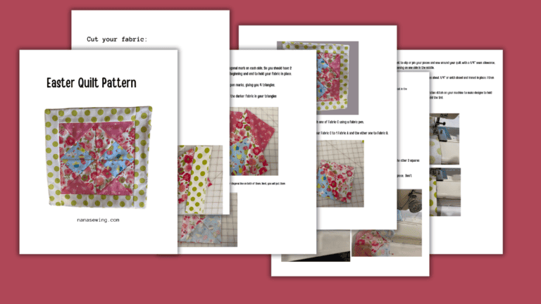 Easy 15x15" Easter Quilt Pattern-Cute Mini Quilt Patterns - Nana Sews