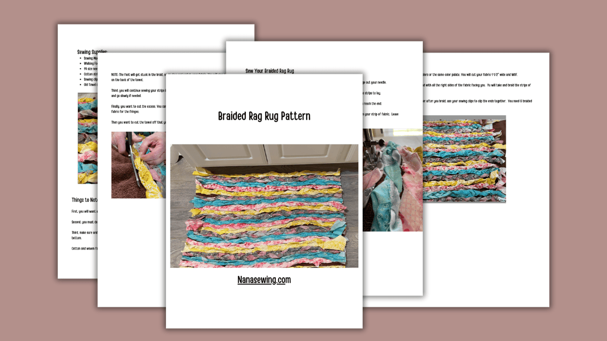 Easy Braided Rag Rug in 1 Hour - Nana Sews