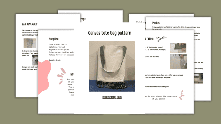 Cute and Easy Canvas Tote Bag Pattern You Will Use Often - Nana Sews