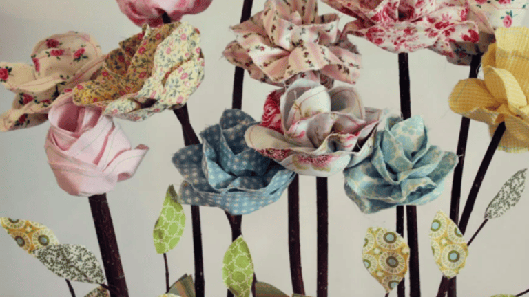 How to Make Fabric Flowers (5 Patterns) - Nana Sews